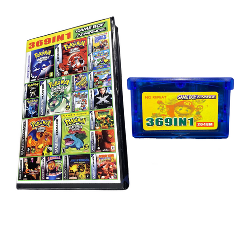 369IN1 Multigame Cartridge for GBA: Easy Plug & Play! – Gear Shift Galore